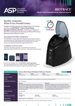 BIOTRACE™ Instant Read Steam Biological Indicator System | ASP
